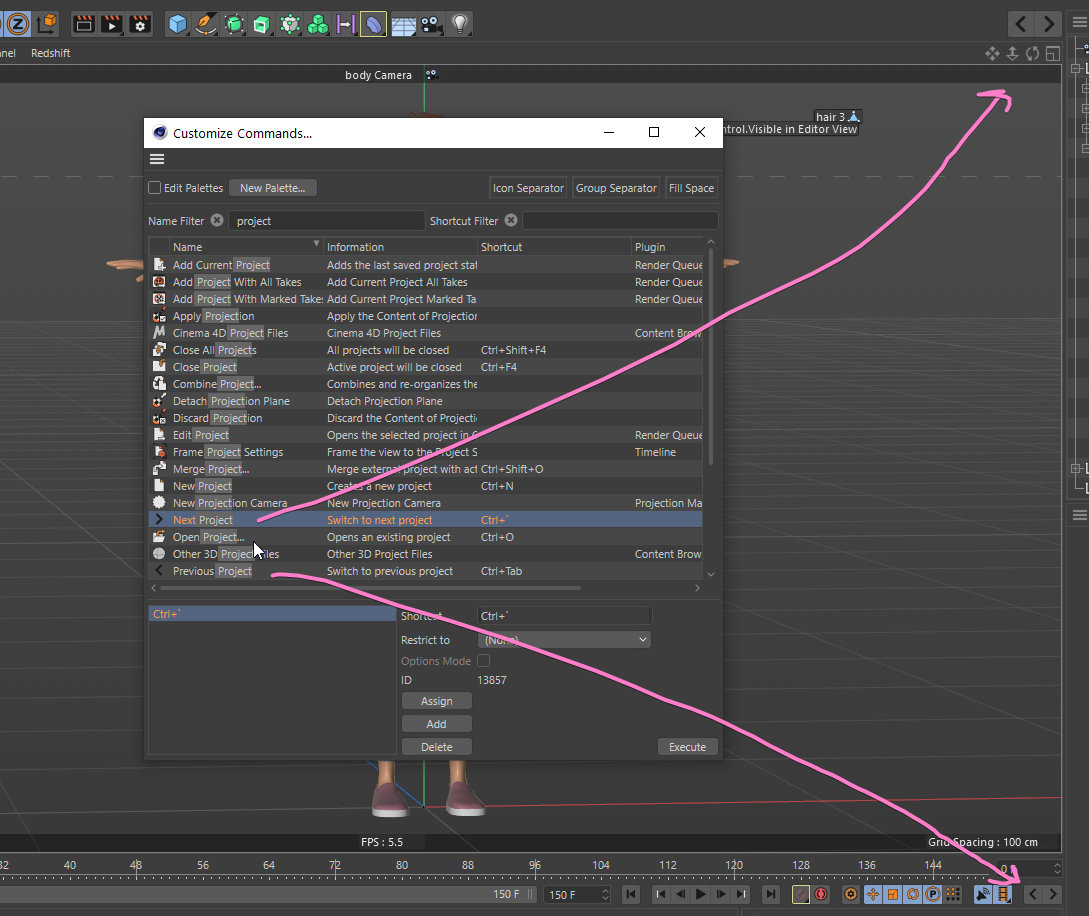 The Fast Way to switch between projects in Cinema 4D